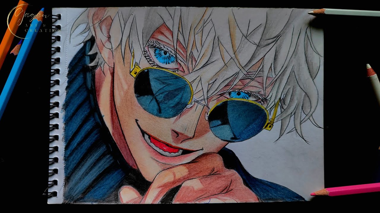 Gojo Satoru Colour Drawing