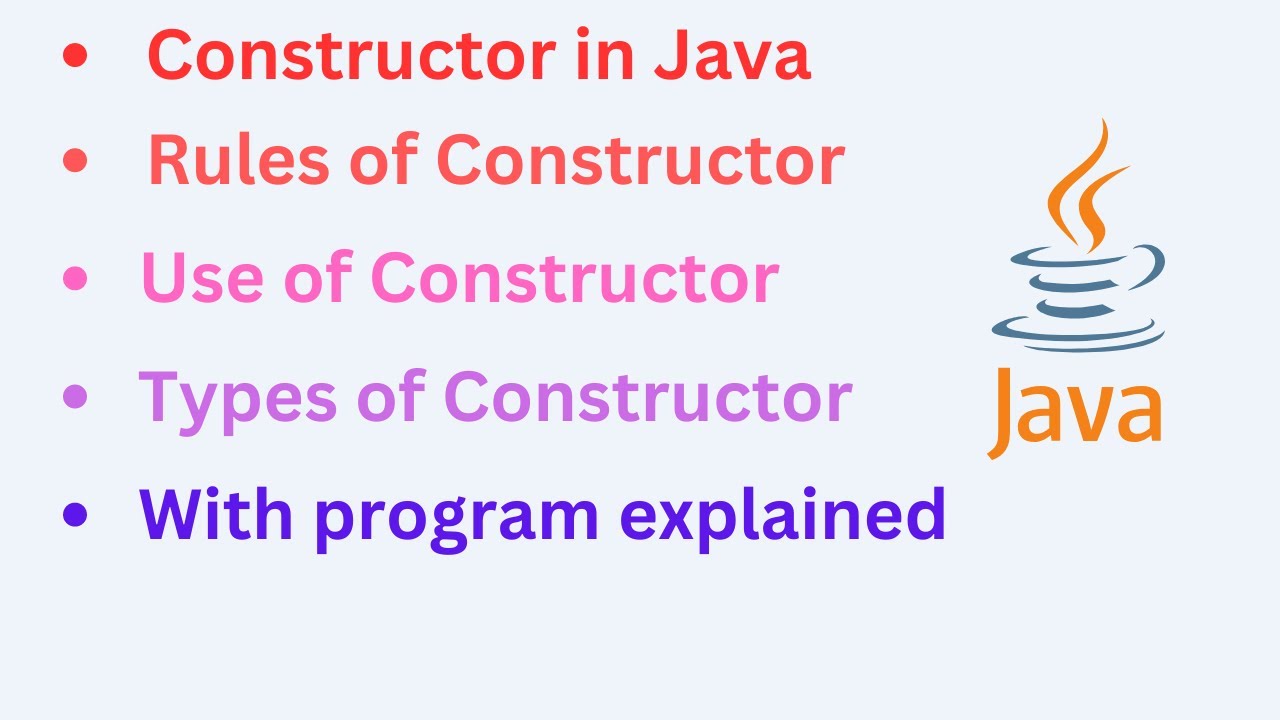 Constructor In Java What Is Constructor With Syntax And Example
