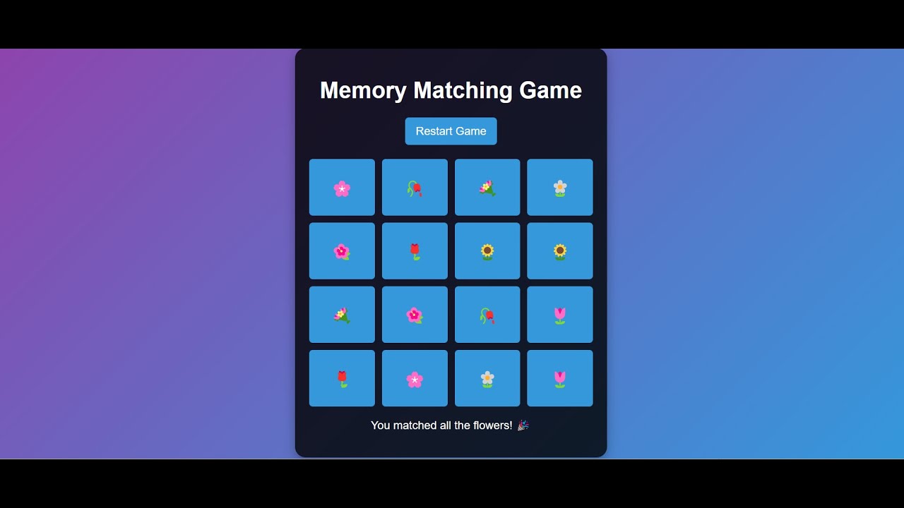 Build A Flower Matching Game Using Html Css And Javascript Step By