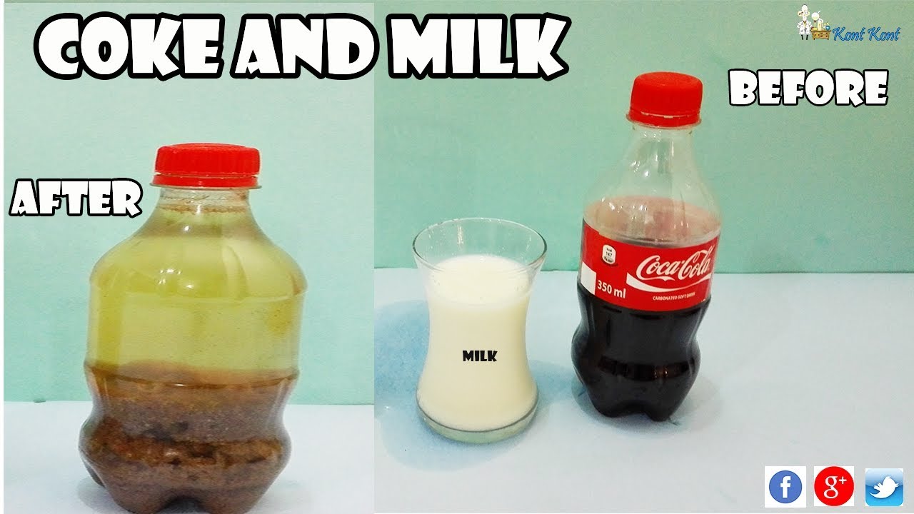 Coke And Milk Experiment Youtube