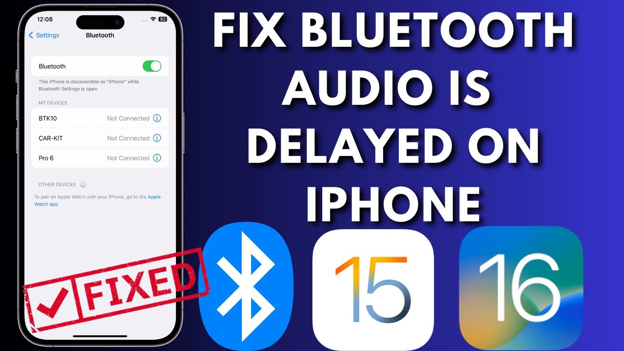 How To Fix Bluetooth Audio Is Delayed On Iphone Youtube