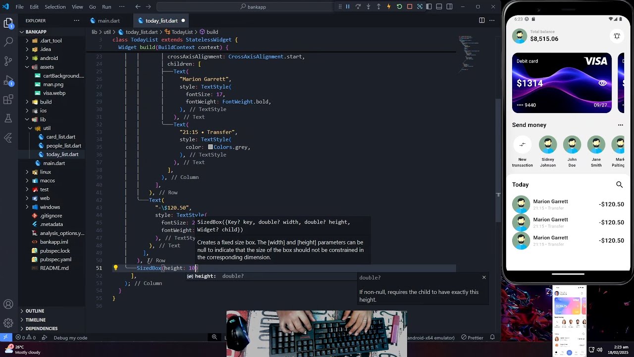 Bank App Asmr Code With Me Study With Me Flutter App Development