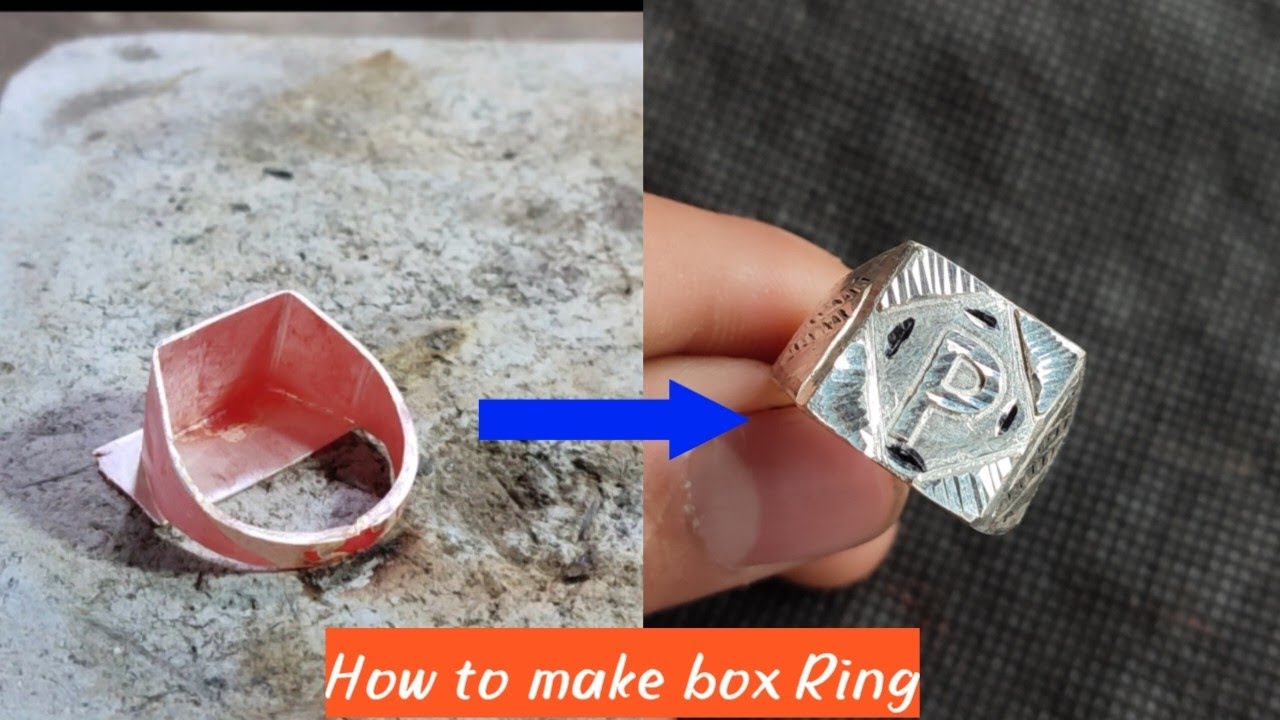 Silver Men Box Ring How To Make Silver Name Box Ring Youtube