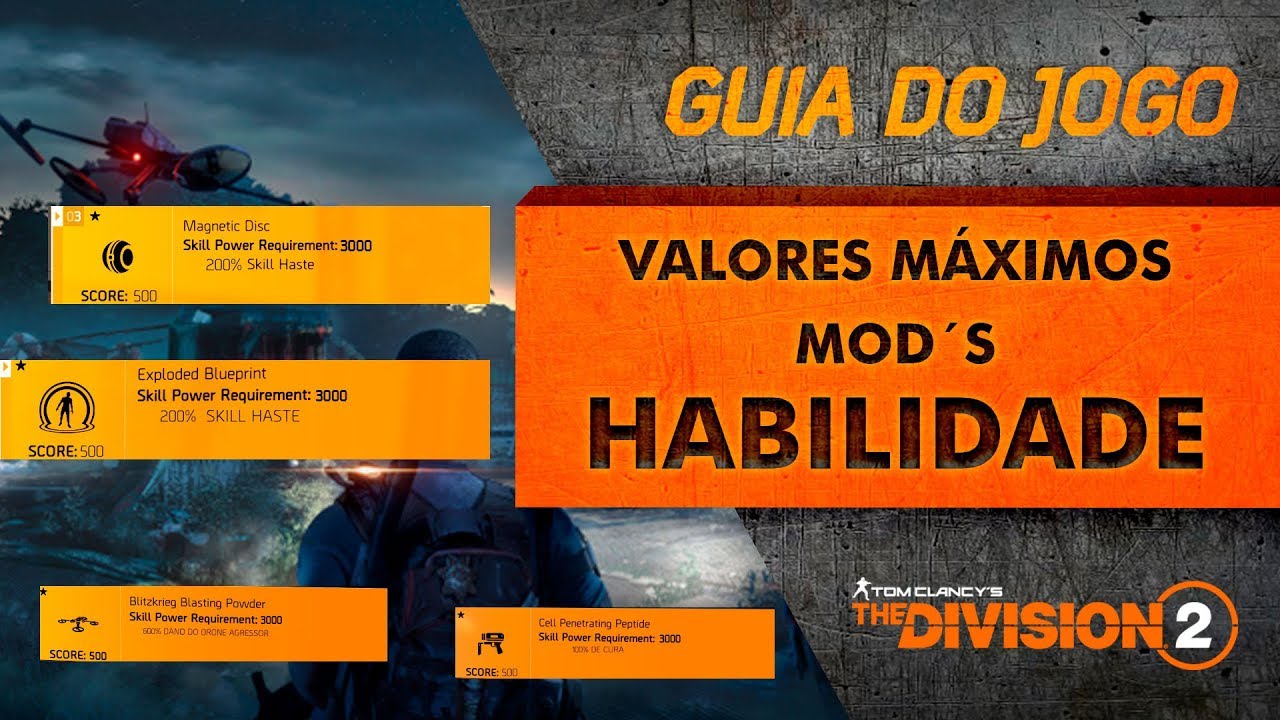 The Division Ii Guia Valores Máximos Dos Mod S De Habilidade Youtube