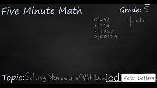 5th Data Analysis Five Minute Math
