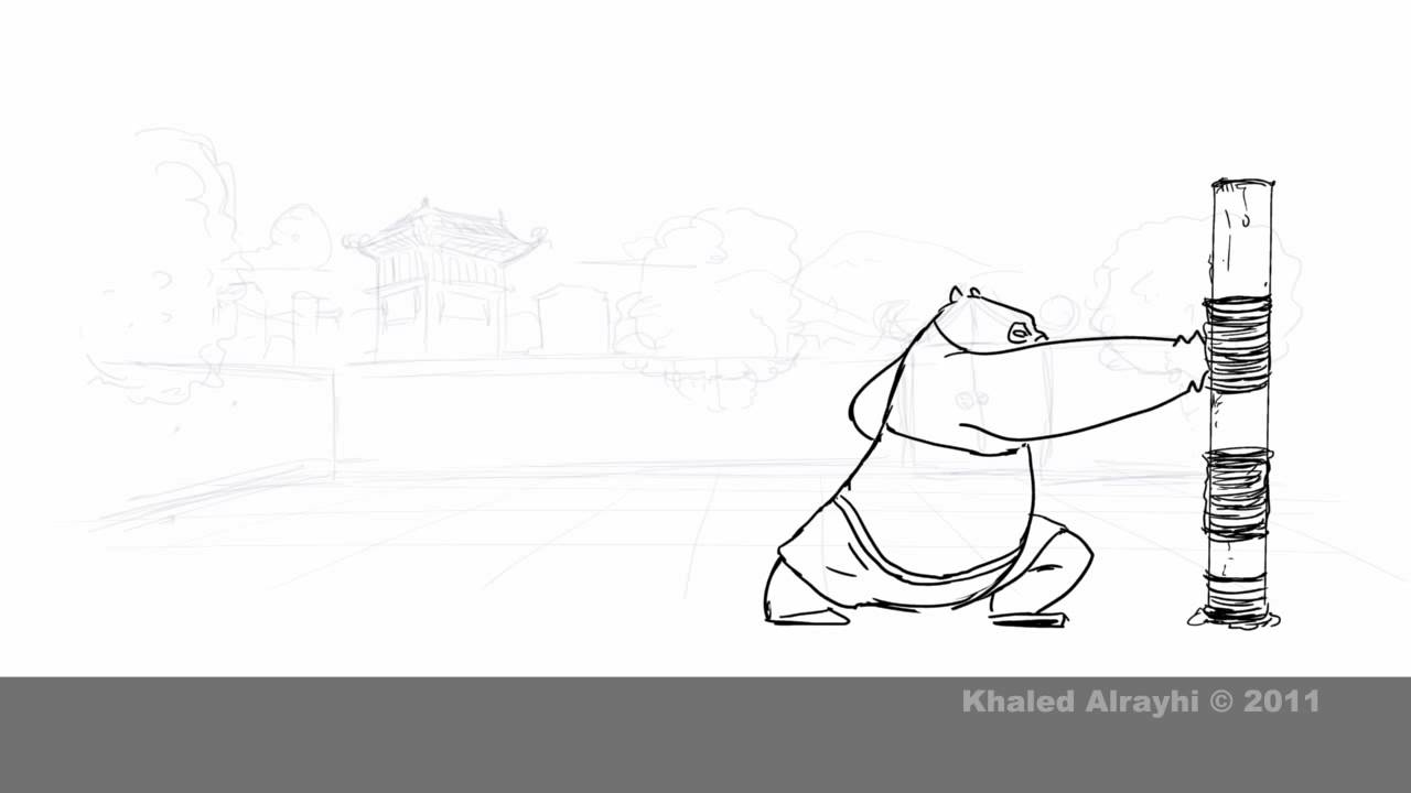 Pencil Test Animation The Fist Of Panda Mov Youtube