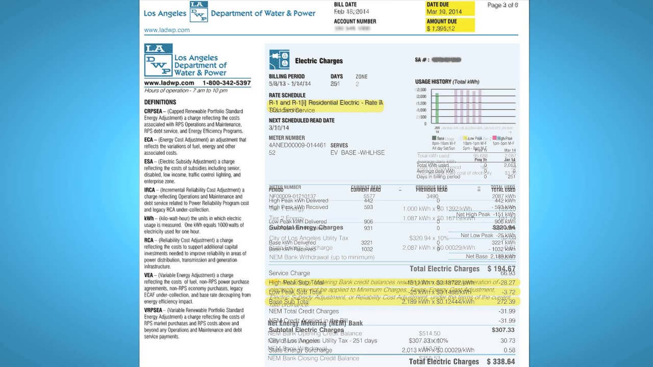 Understanding Your Ladwp Solar Bill Youtube