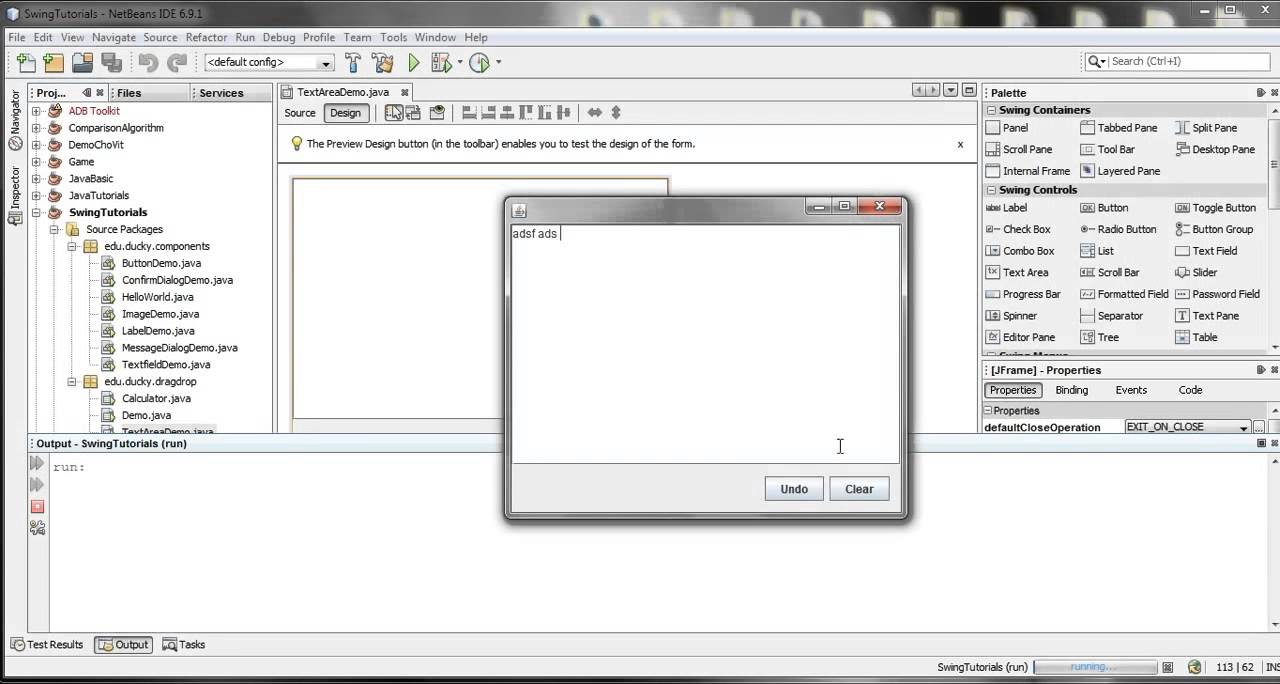 Java Swing 12 Textarea 1 Youtube