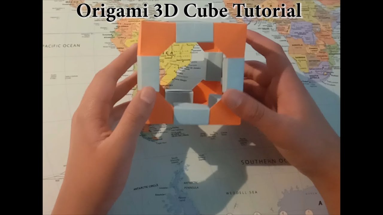 Origami 3d Cube Tutorial Youtube