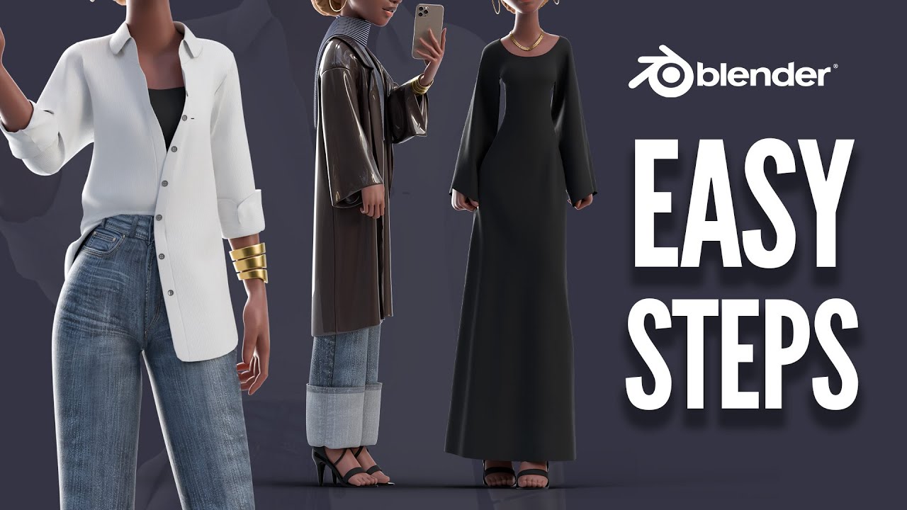 How To Easily Create Clothes In Blender Tutorial Youtube