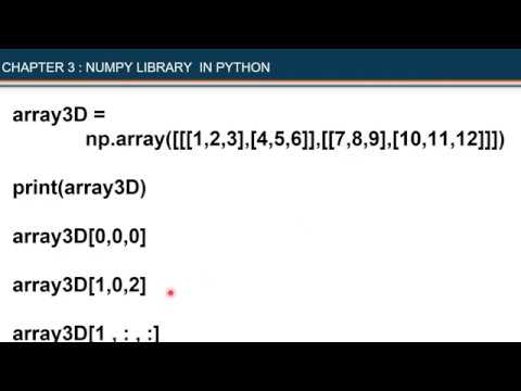 21 N Dimensional Arrays In Python Youtube