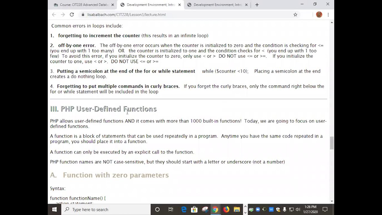 Php Control Structures And Functions Youtube