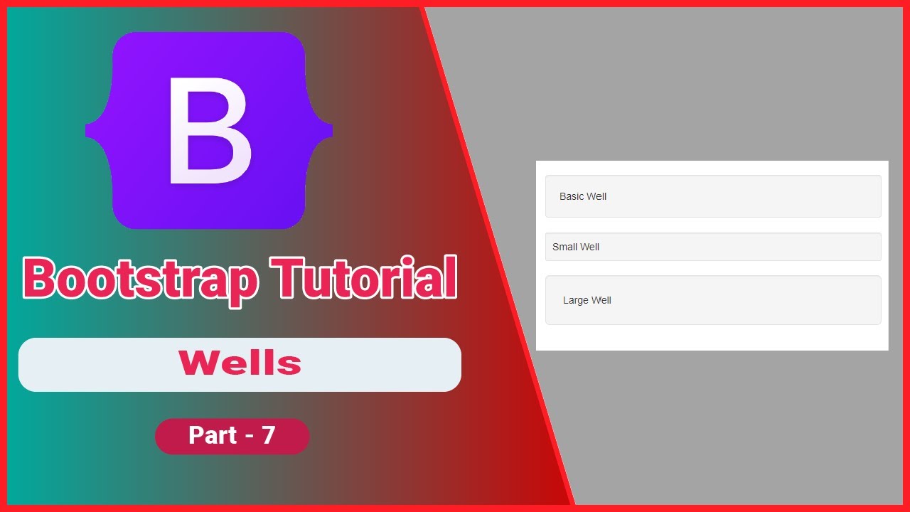 Bootstrap Wells Bootstrap Wells Examples Part 7 Youtube