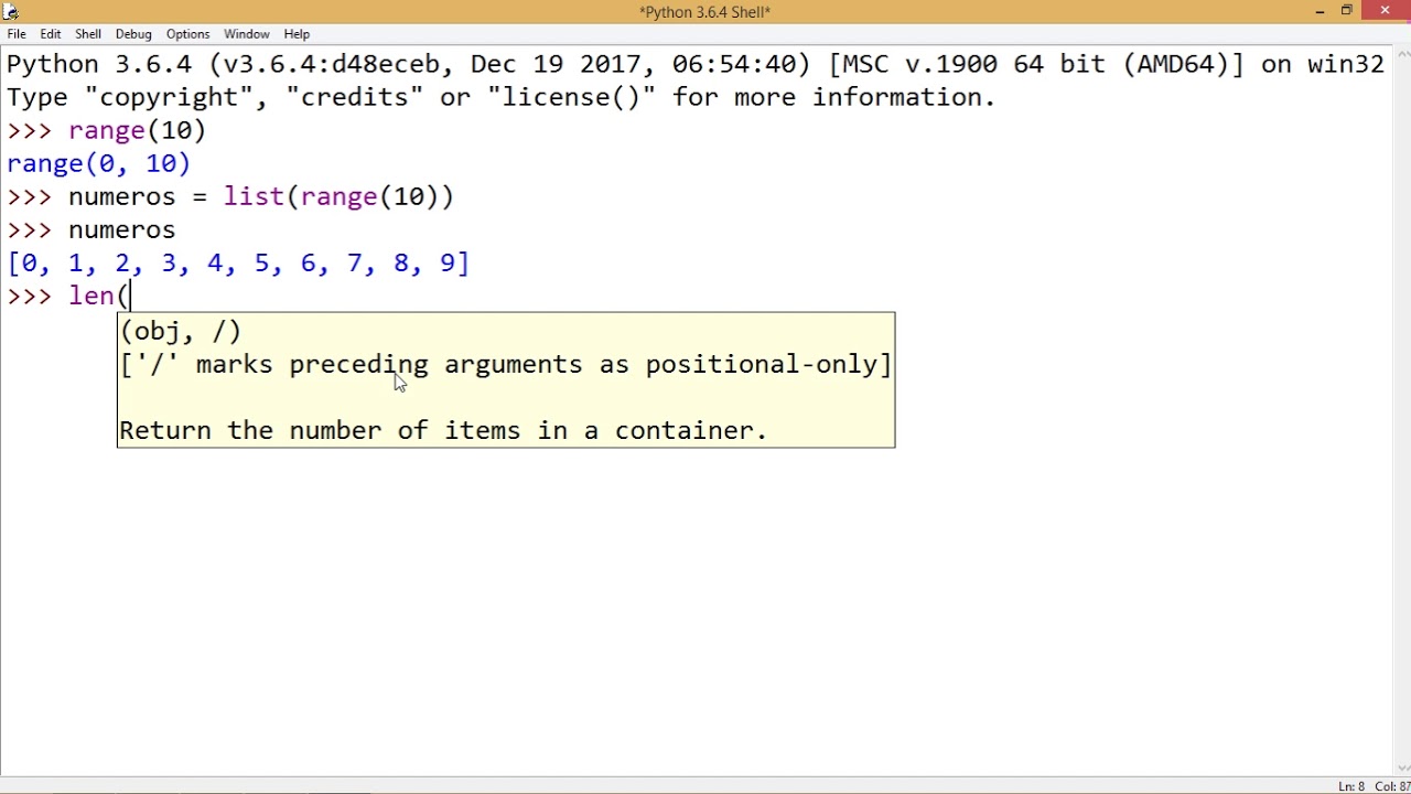 Tutorial De Python 18 A Função Range Youtube