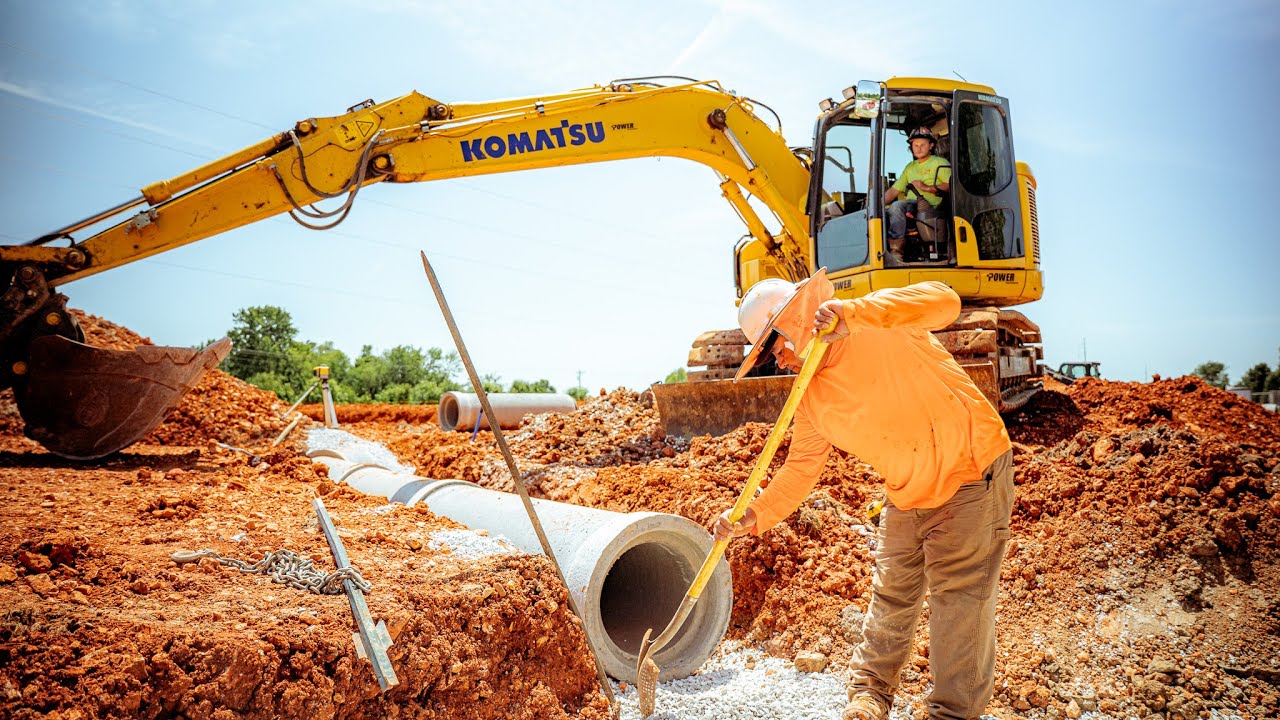 Underground Utility Install 18 Strom Drain Youtube