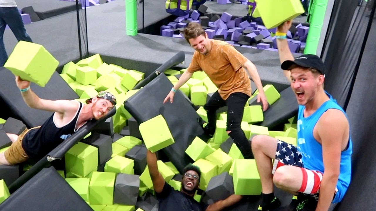 Trampoline Park Obstacle Course Youtube