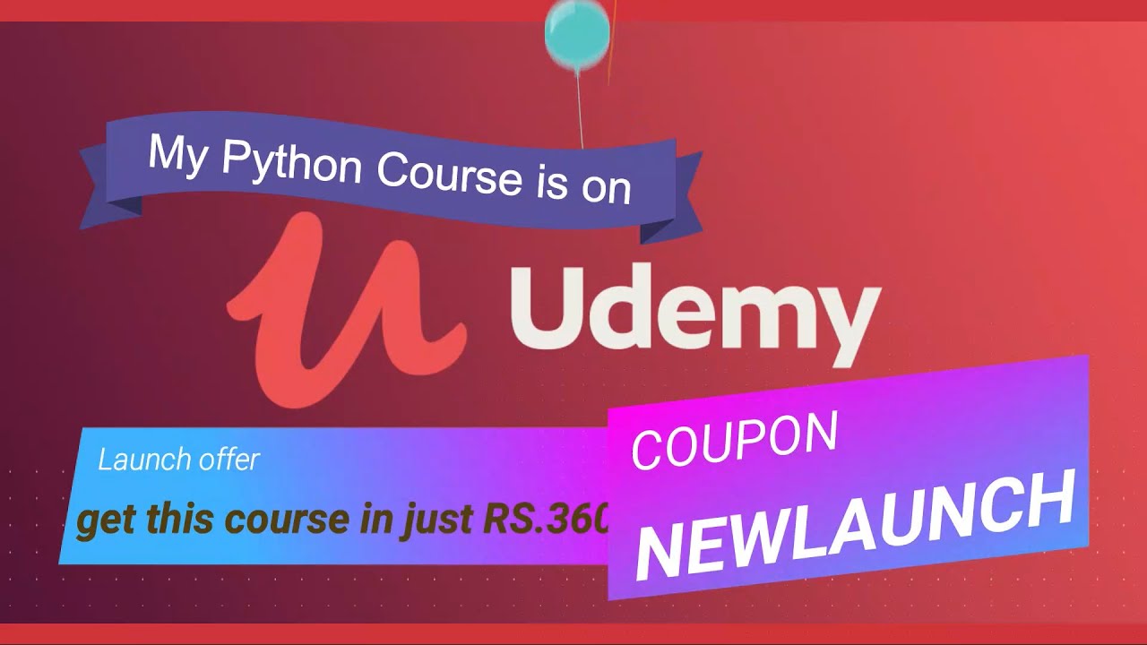 My Python Course On Udemy And Coupon Code Youtube