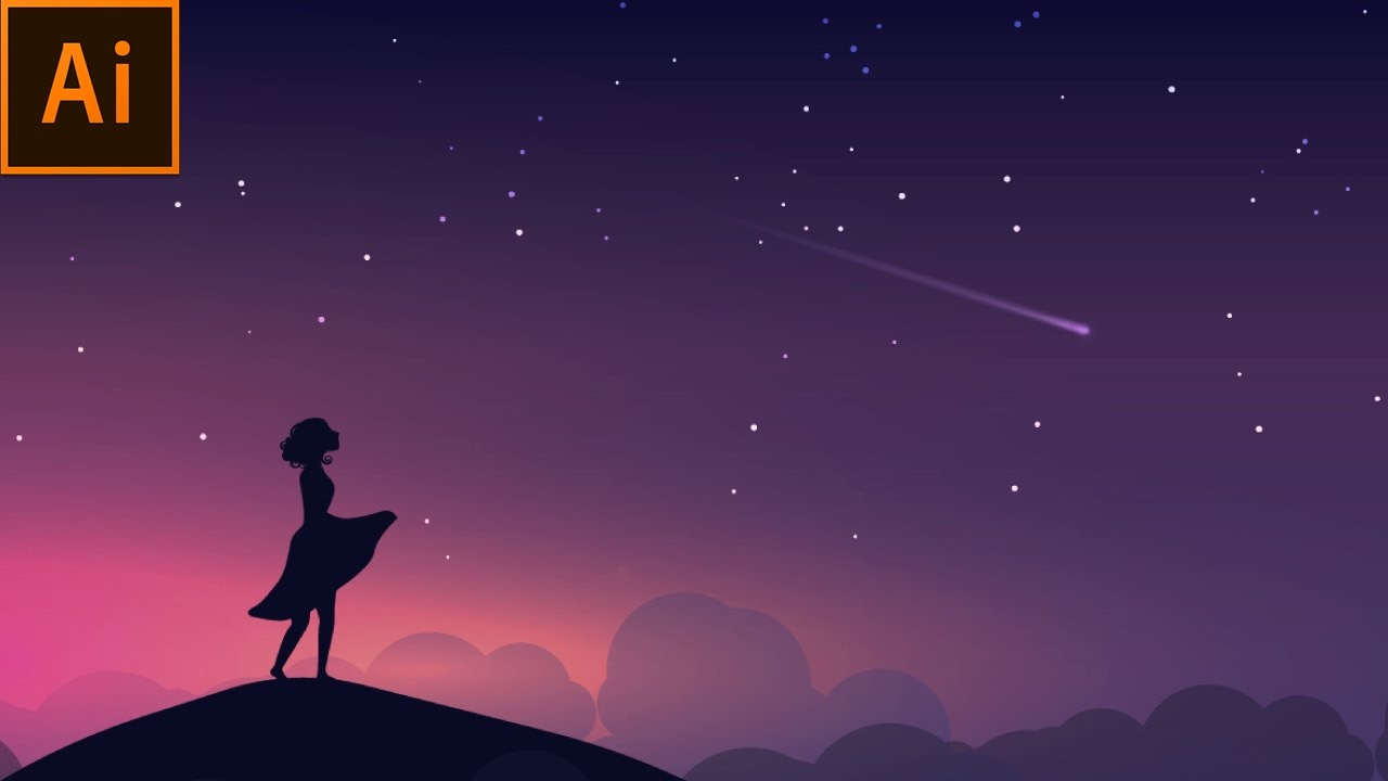 How To Draw A Night Sky Easily In Adobe Illustrator