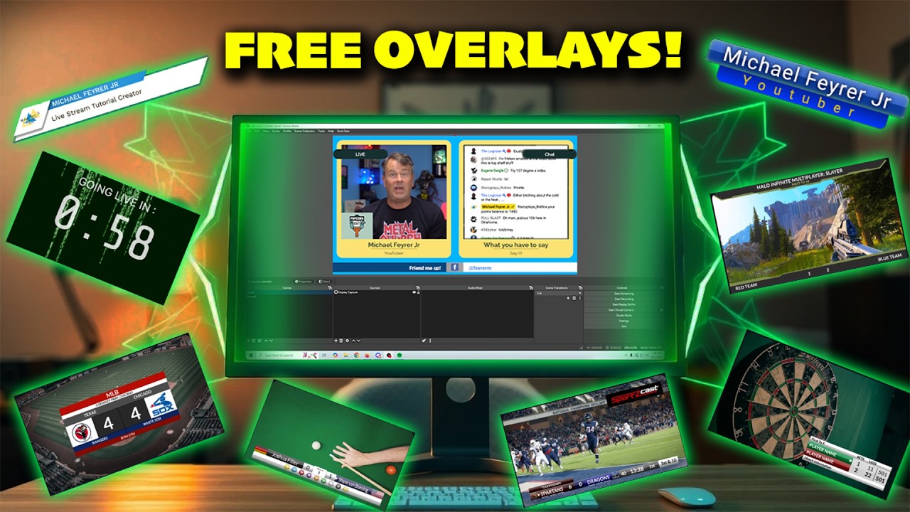 Free Professional Live Stream Overlays Fully Customizable 2024 Youtube