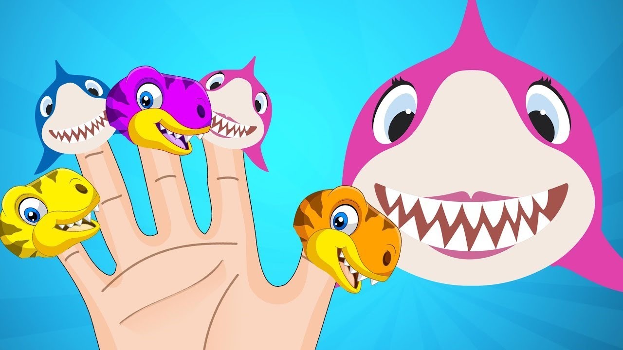 Baby Shark Finger Family With Baby Dino And More Nursery Rhymes Youtube