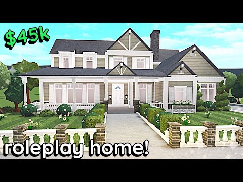 45k Realistic Bloxburg Roleplay House Build 2 Story Exterior Tutorial