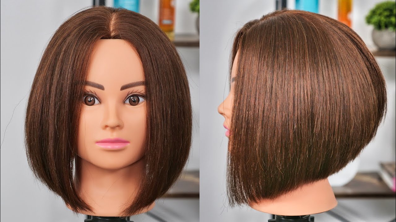 Stacked Bob Haircut Tutorial Messy Natural Waves Bob Hairstyle