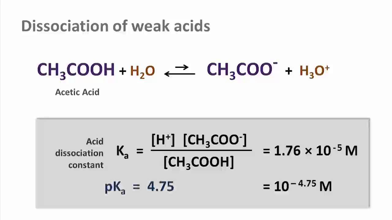 Biochemistry 3 2 Dissociation Of Acids Youtube