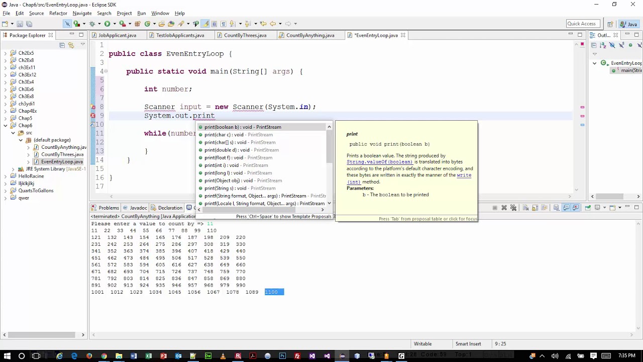 Java Programming 1 Chapter 6 Exercise 3 Youtube