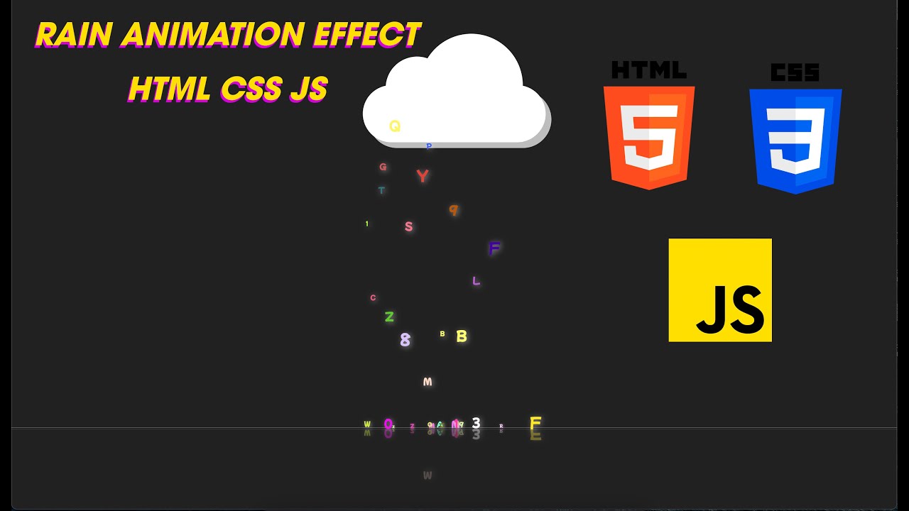 Rain Animation Using Html Css Javascript Youtube