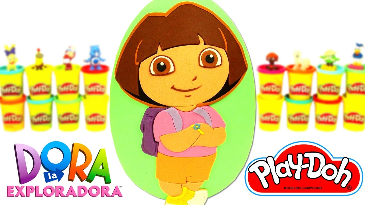 Huevo Sorpresa Gigante De Dora La Exploradora En Español De Plastilina