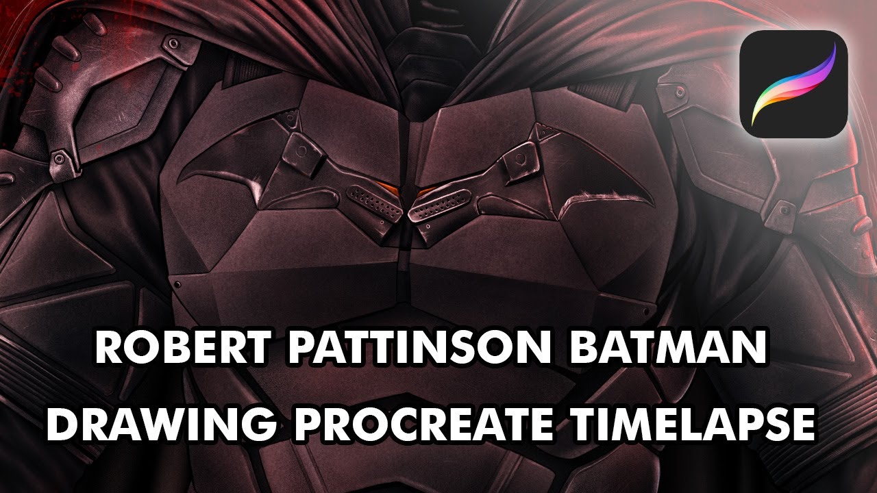 Drawing Robert Pattinson The Batman Procreate Timelapse Youtube