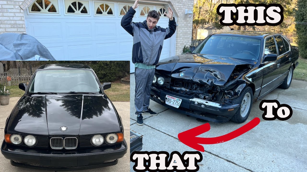 Fixing A Totaled Bmw E34 535i For 500 In Just 2 Days Youtube