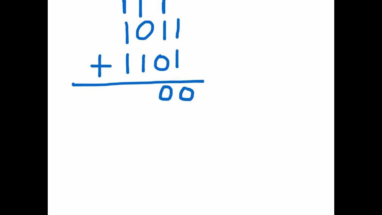 How To Add Binary Numbers Youtube