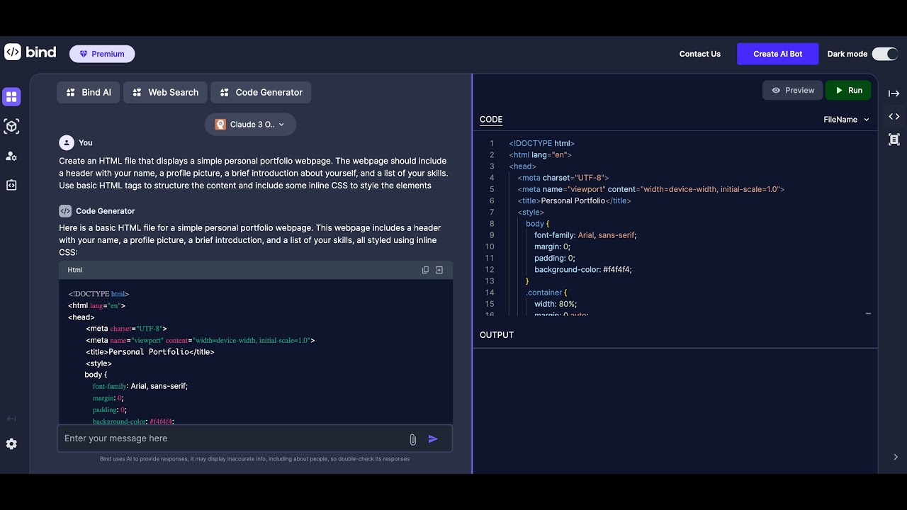 Ai Code Generation With Bind Ai Powered By Gpt 4o Claude 3 Opus