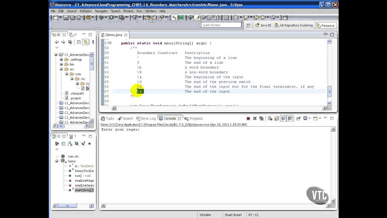 Advanced Java Tutorial Boundary Matchers Youtube