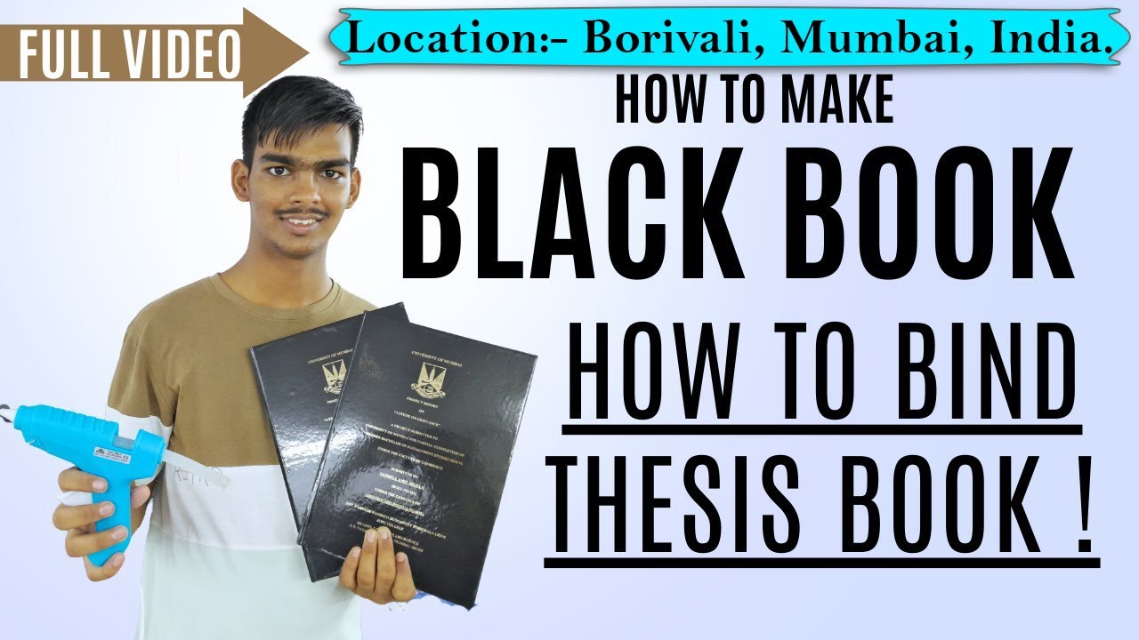 How To Bind Thesis Book Black Books Binding Print Black Book Full