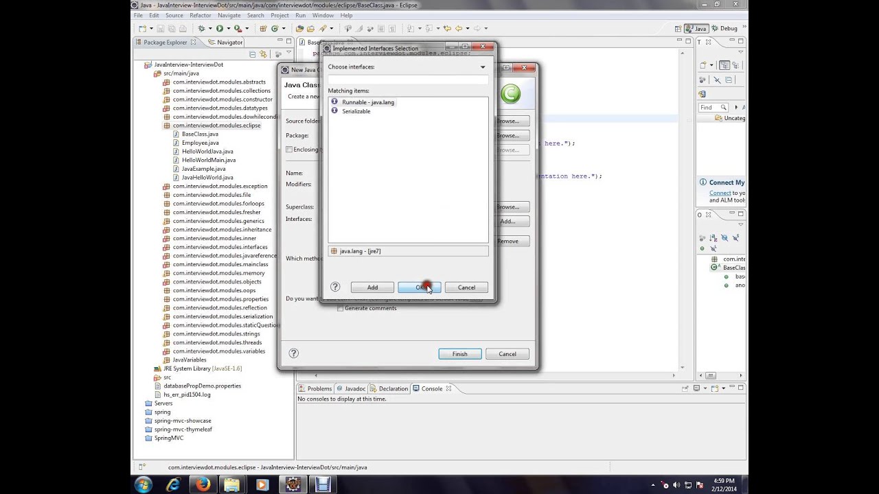 Java Class Create Using Eclipse Youtube