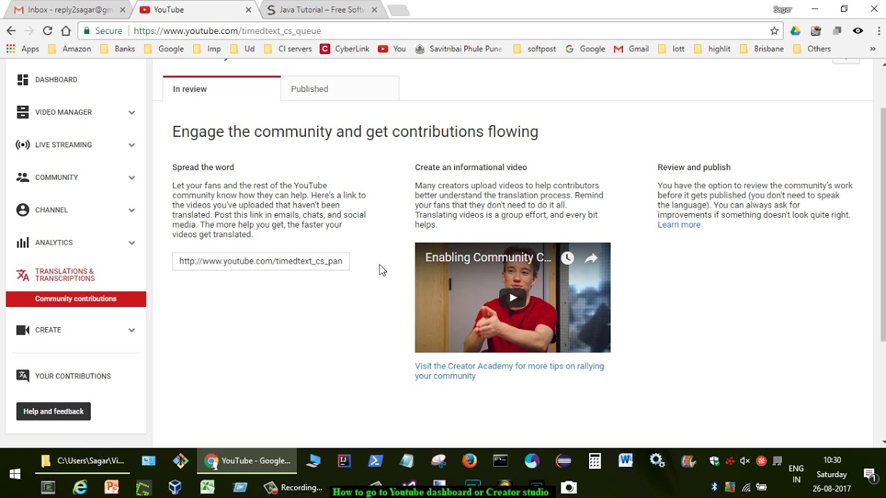 Channel Creator Studio And Dashboard Features Comments