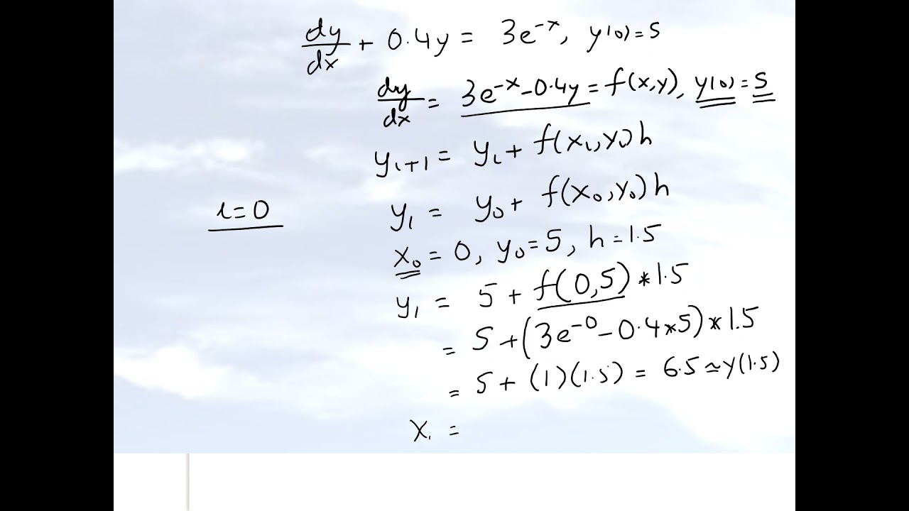 Chapter 08 02 Lesson Euler S Method Of Solving Odes Applications