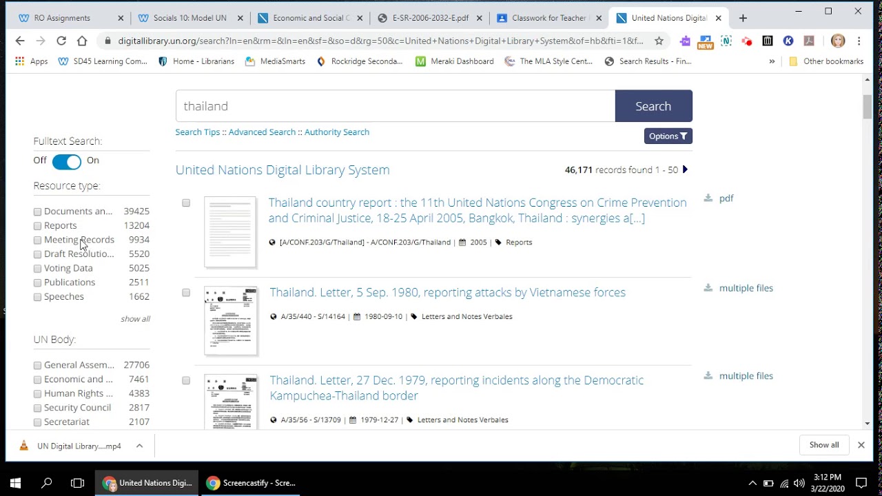 How To Use Un Digital Library Youtube