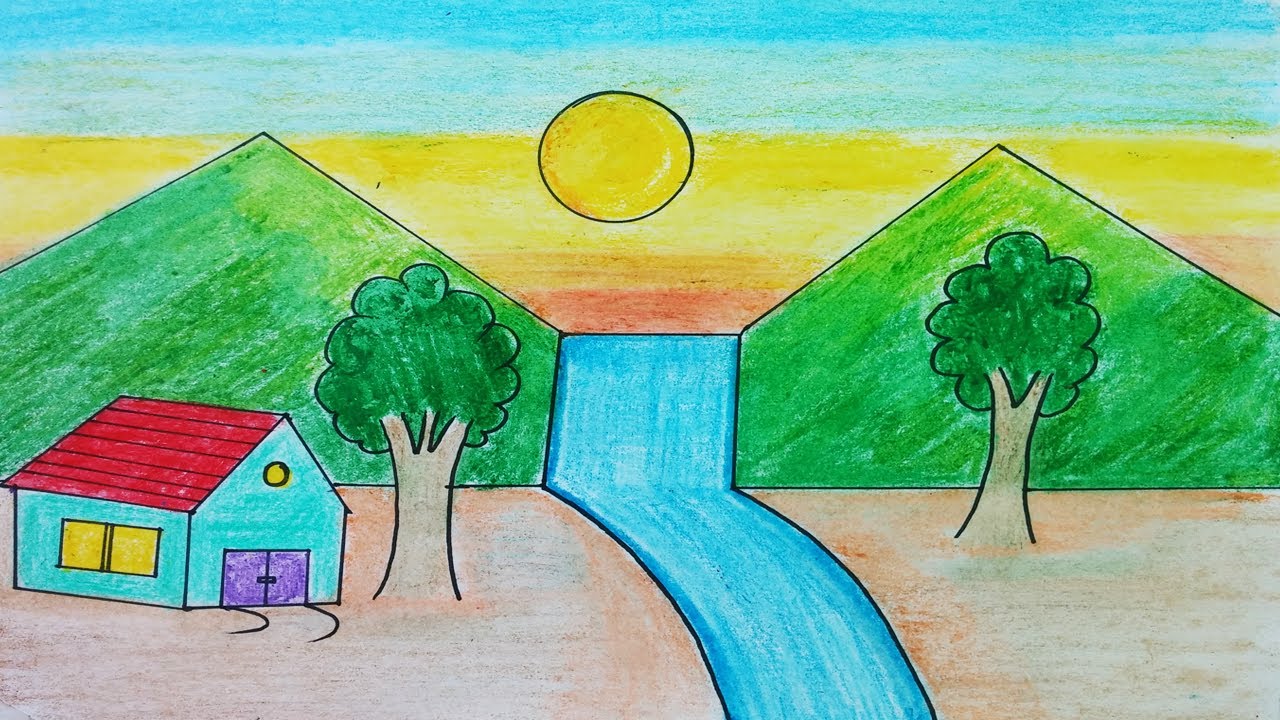 Learn Easy Landscape Drawing For Beginners Step By Step Natural