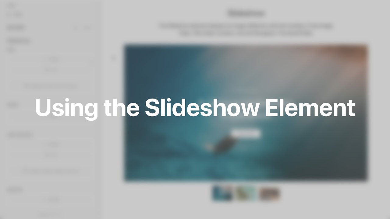 Using The Slideshow Element Yootheme Documentation Youtube