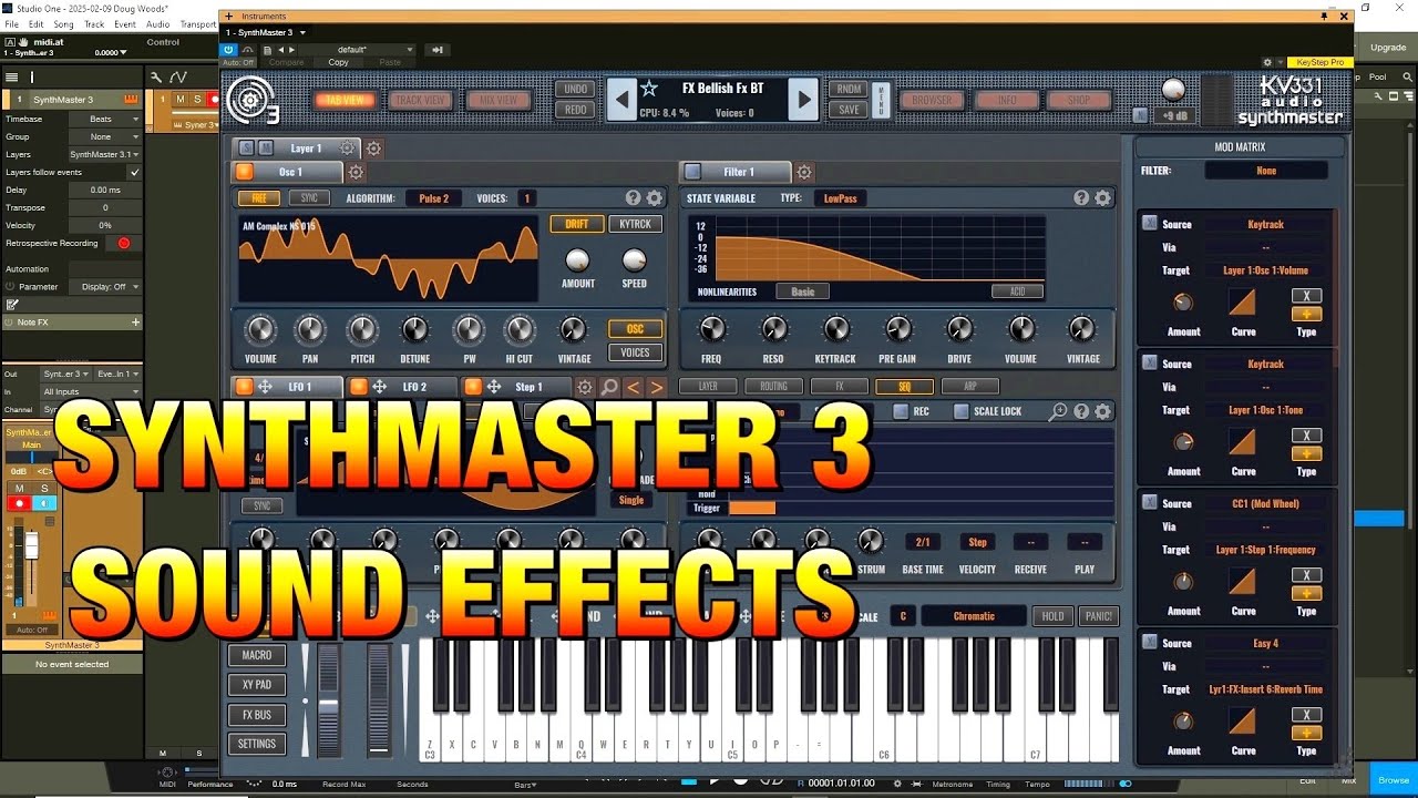 Synthmaster 3 Exploring The Amazing Sound Effects Category Youtube