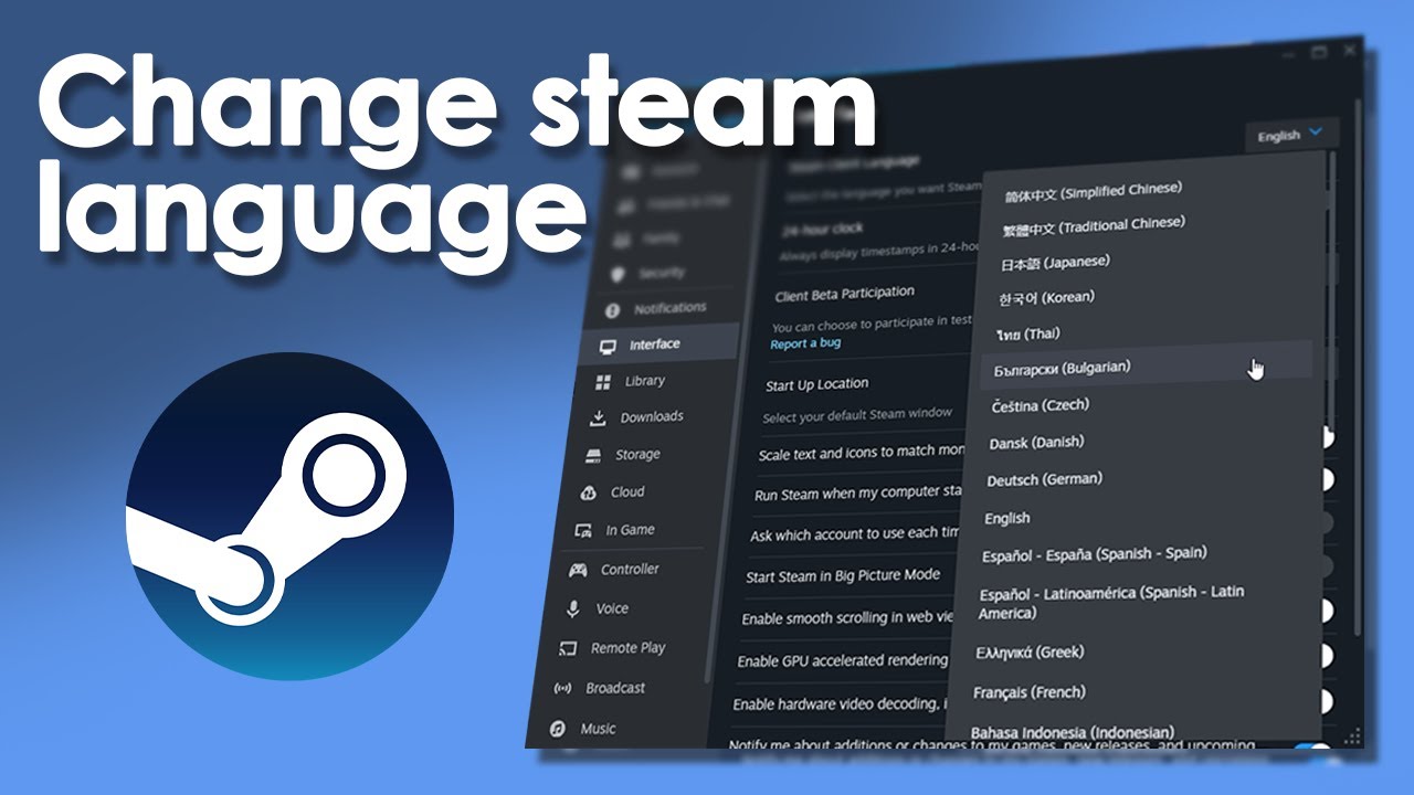 How To Change Language On Steam Full Guide Youtube
