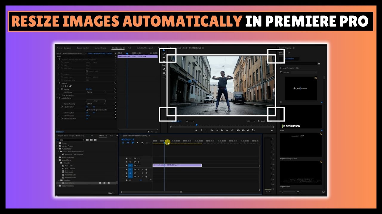 Resize Images Automatically In Premiere Pro Premiere Pro Tutotrial