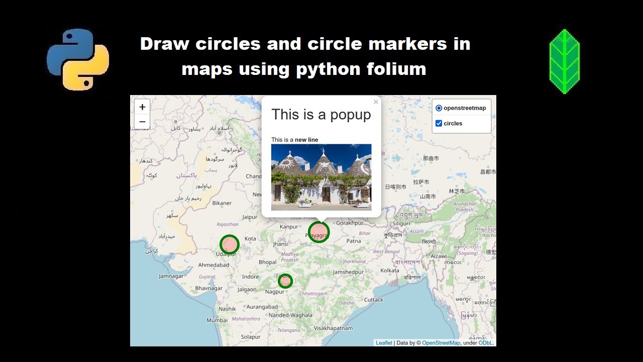 Circles And Circle Markers In Maps Using Python Folium Youtube