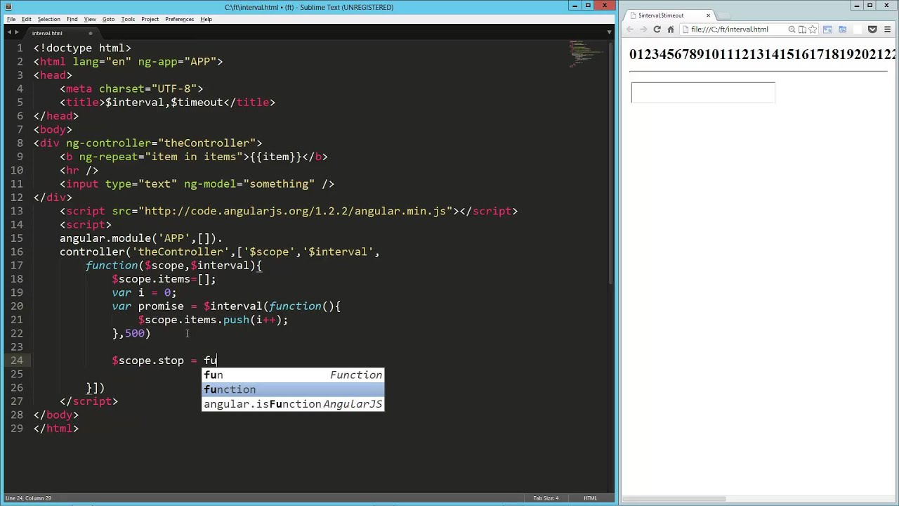 Angularjs Interval And Timeout Youtube