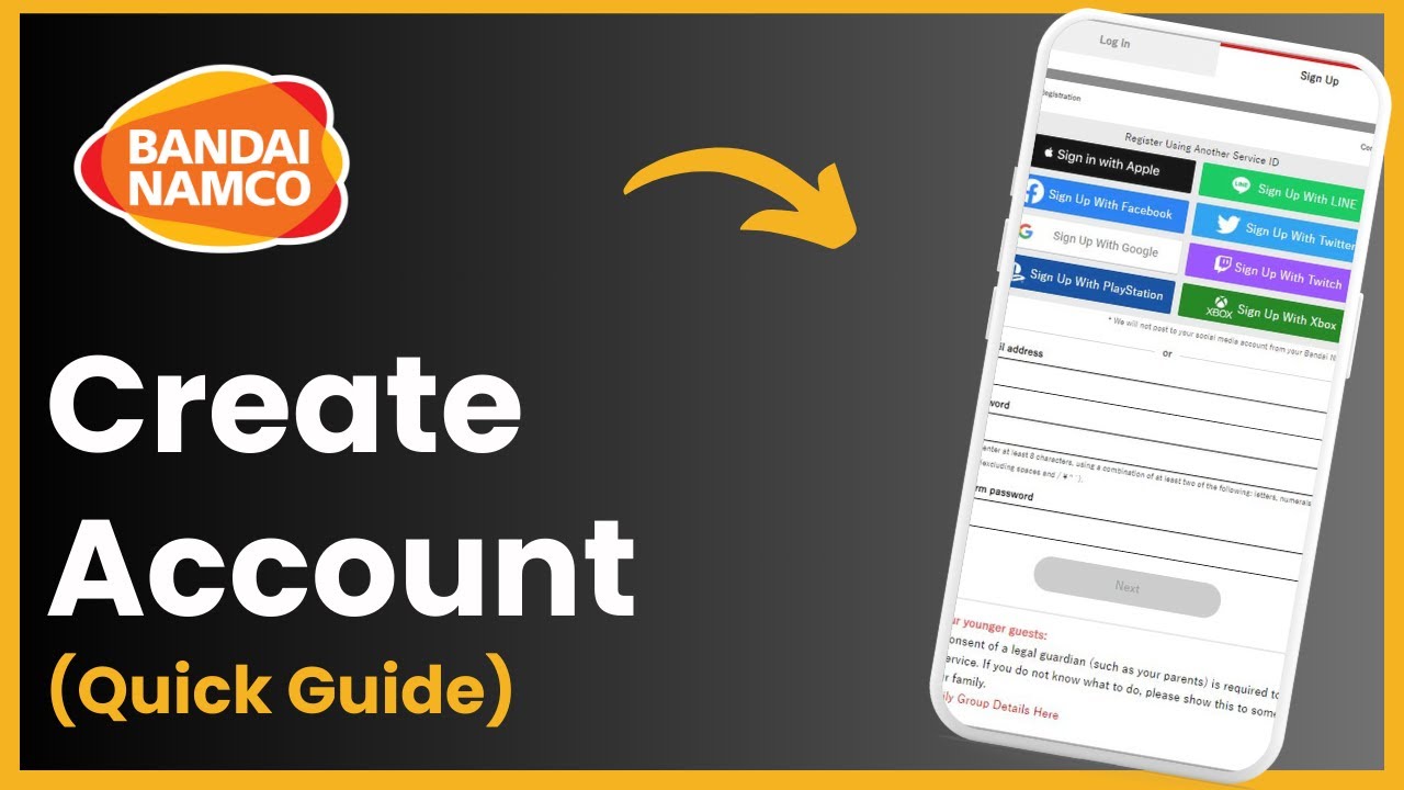How To Create A Bandai Namco Account Youtube