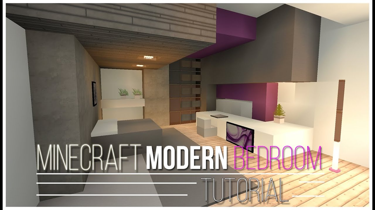 Minecraft How To Build A Modern Bedroom Tutorial Youtube