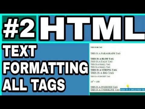 2 Html Text Formatting Tags Html Tutorial For Beginners Star Tech